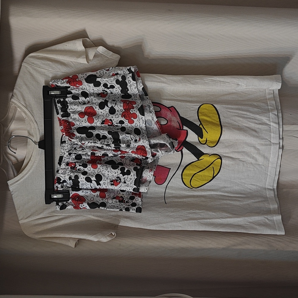 Disney Matching Mickey Mouse Shirt & Shorts Women's S… - Gem